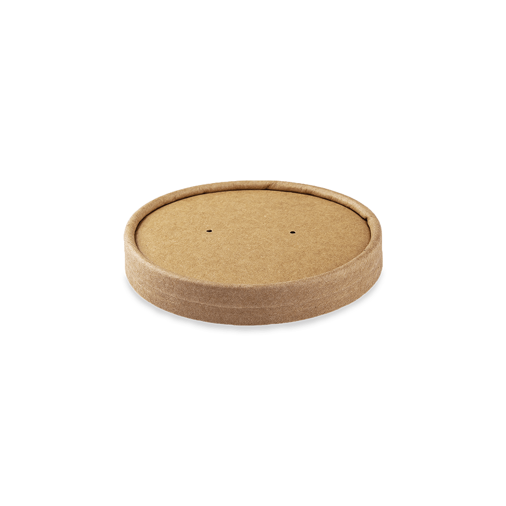 Couvercle Kraft pot à soupe 350ml - Ecopack Concept